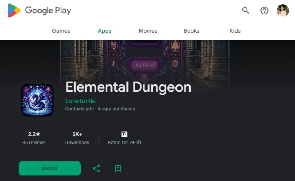 Game Elemental Dungeon: Phiêu lưu trong ngục tối đầy lôi cuốn